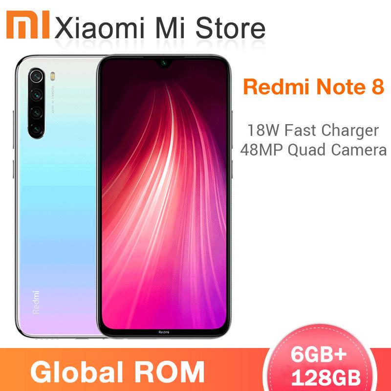 Global ROM Xiaomi Redmi Note 8 Note8 6+128GB Mobile Phone Snapdragon 665 Octa Core Smartphone ...