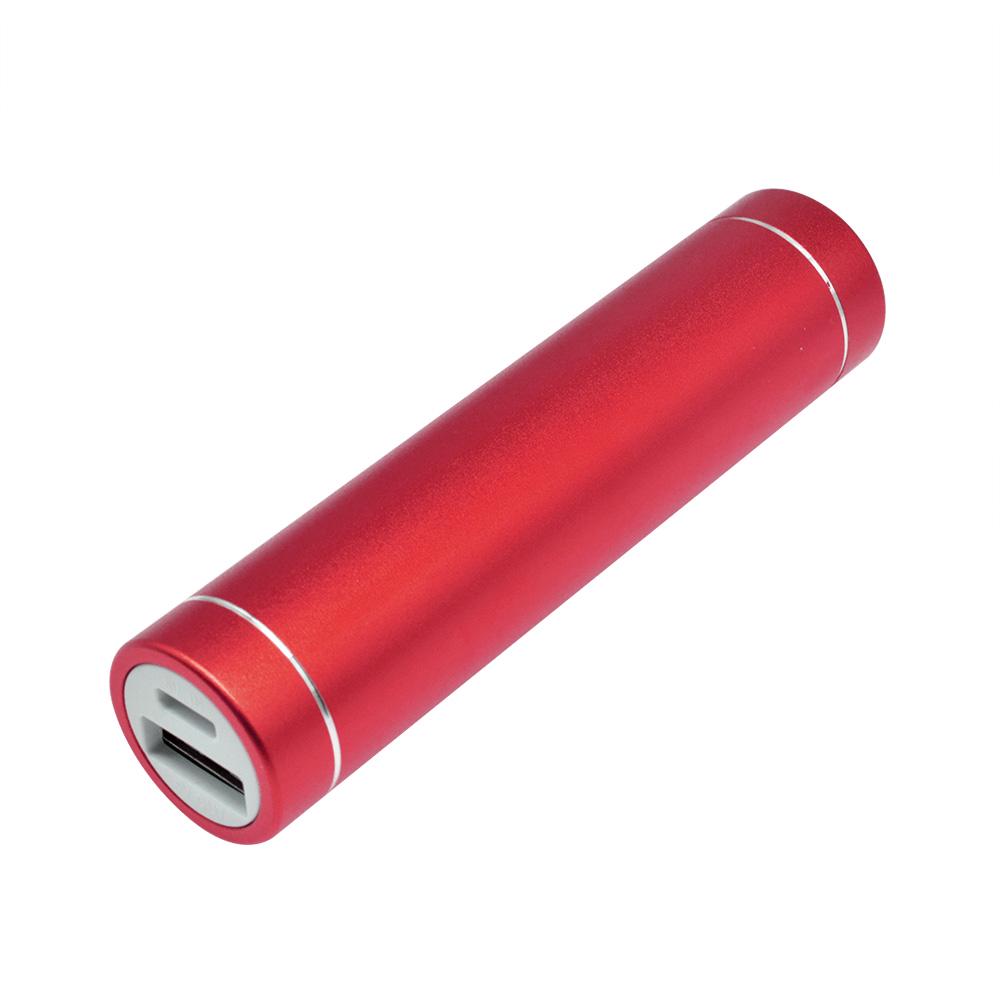 Buy Red Cylinder Power Bank Battery Shell 1x18650 With USB Charging ...