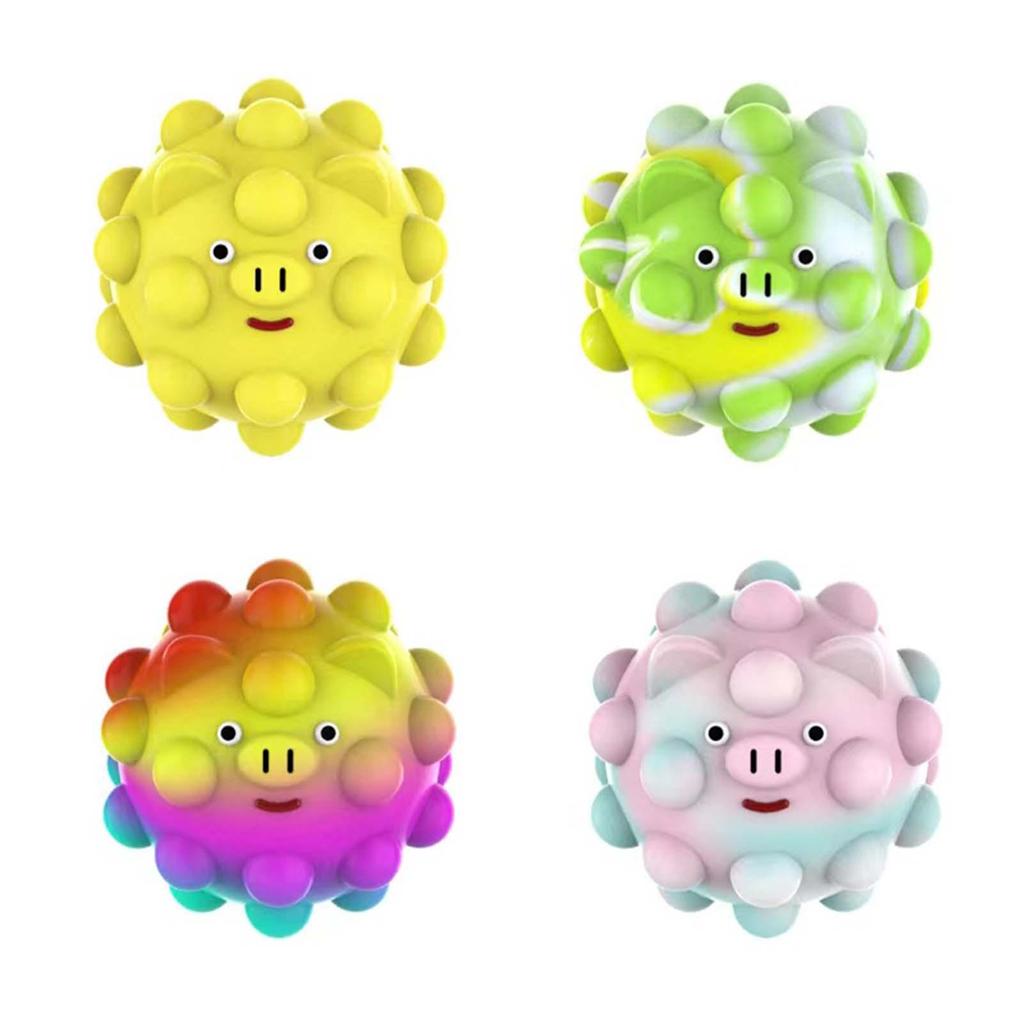 Sensory Stress Ball Toy Relief Balls Silicone Magic Rainbow Squeeze ...