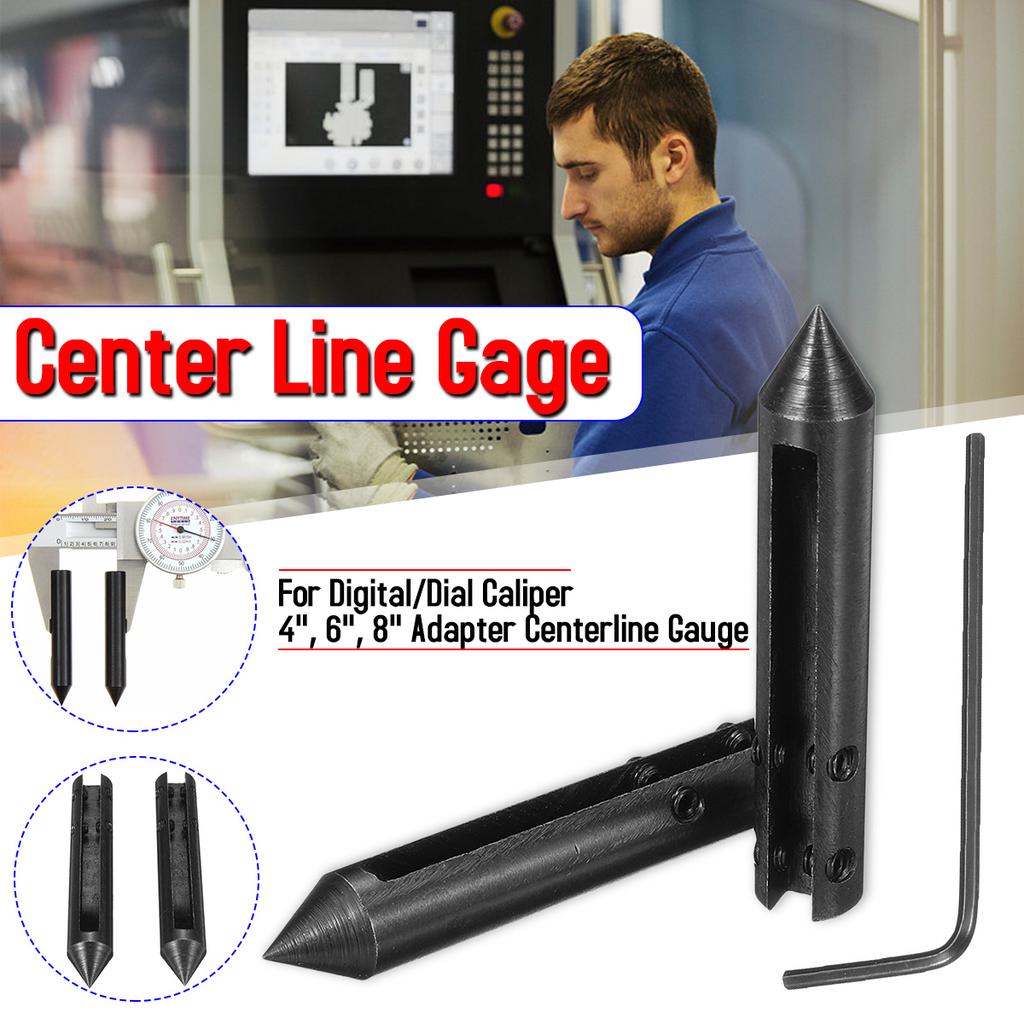 Center Line Gage For Digital/Dial Caliper 4", 6", 8" Adapter Centerline ...