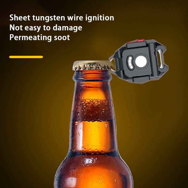 Outdoor Mini Keychain Light With Corkscrew Cigarette Lighter Portable ...