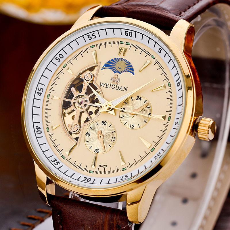 Cheap Genuine automatic mechanical watch double-sided hollow out men's ...