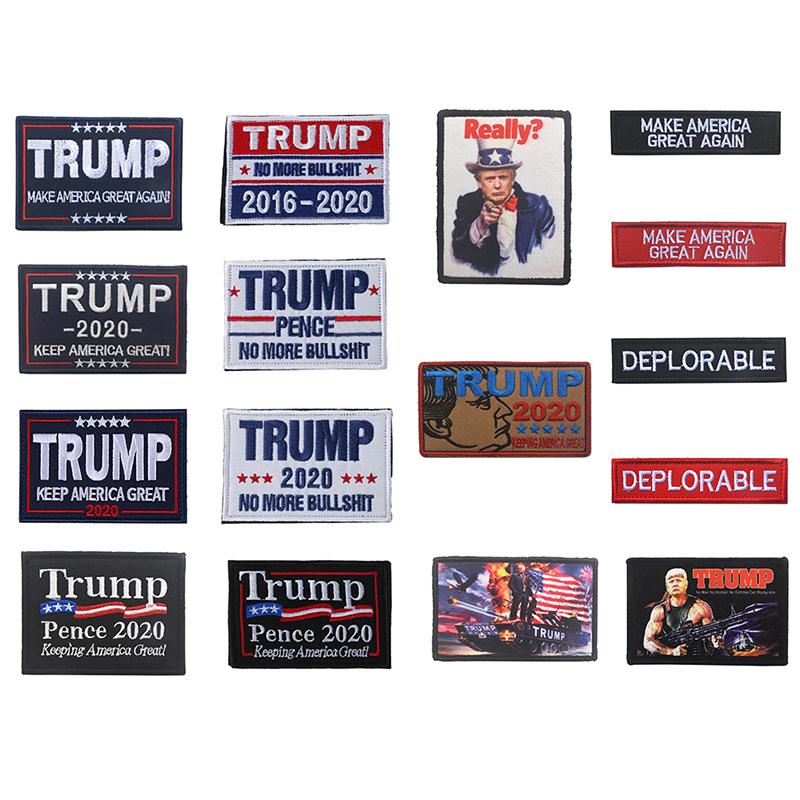 Buy Full Embroidery Trump Patch Attach Armband Applique Shoulder Sewing ...