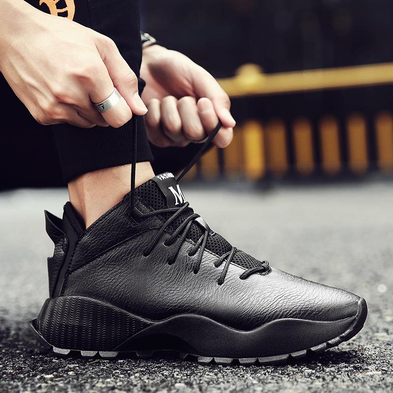 Buy Fall Men Shoes Mid-top Sporty Single Shoes for Men High Style ...