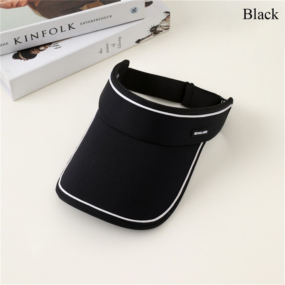 Cheap Solid Color Sunscreen Cap UV Protection Empty Top Cap Breathable ...
