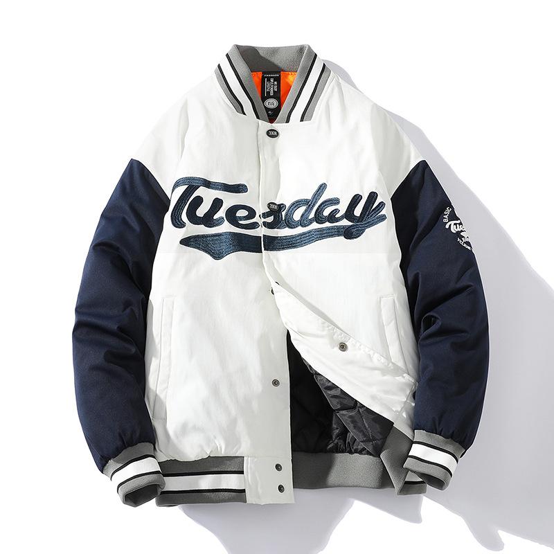 Buy Baseball Suit Cotton Padded Jacket Men's Warm Jacket Winter Padded ...