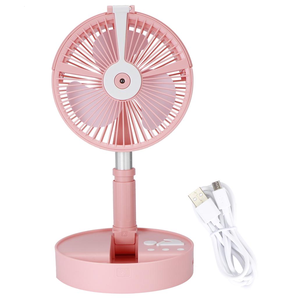 Buy Portable USB Folding Floor Fan Telescopic Table Desk Fan with ...