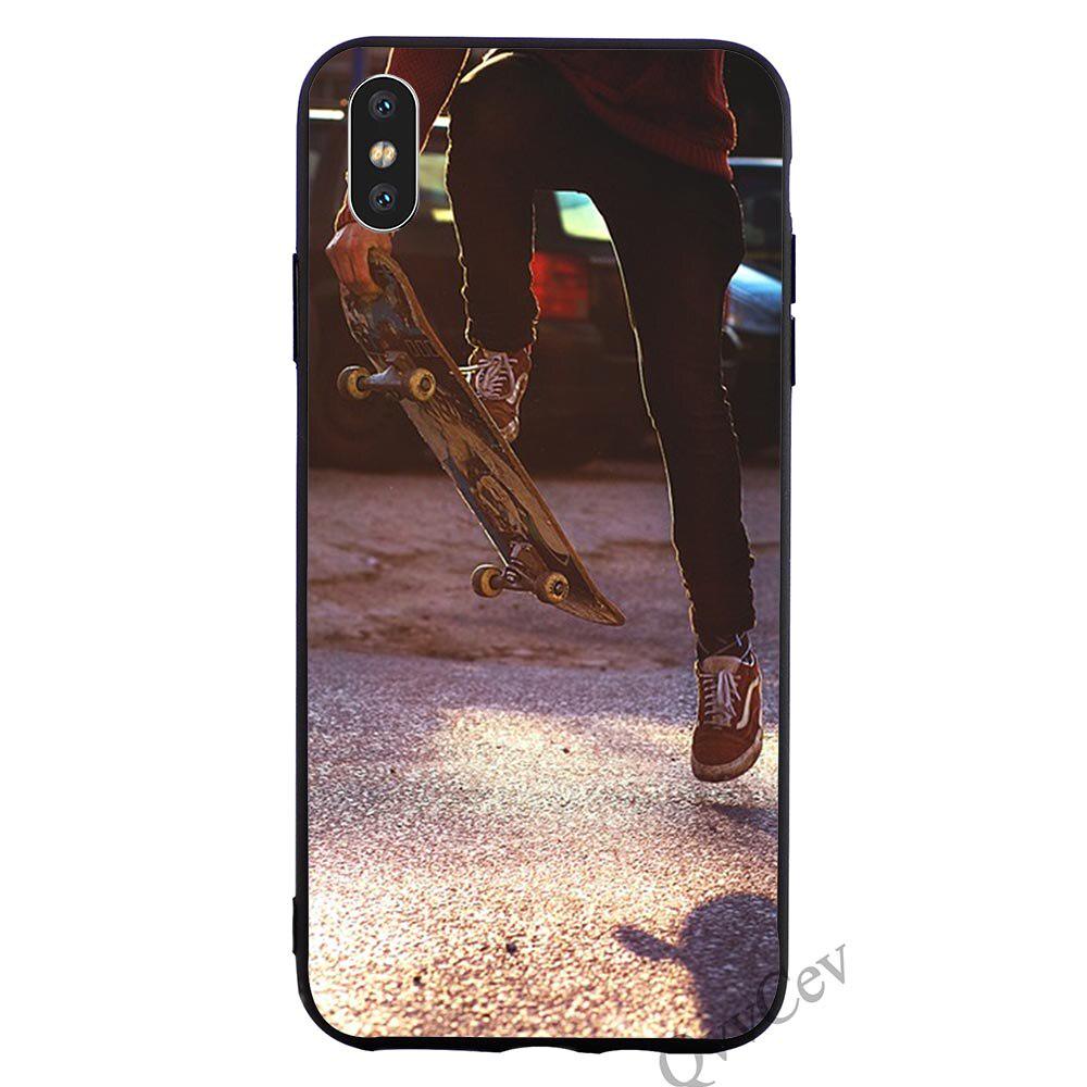 Pattern Skateboarding Sport Phone Case for iPhone 11 Pro Max 5 5S SE 6 ...