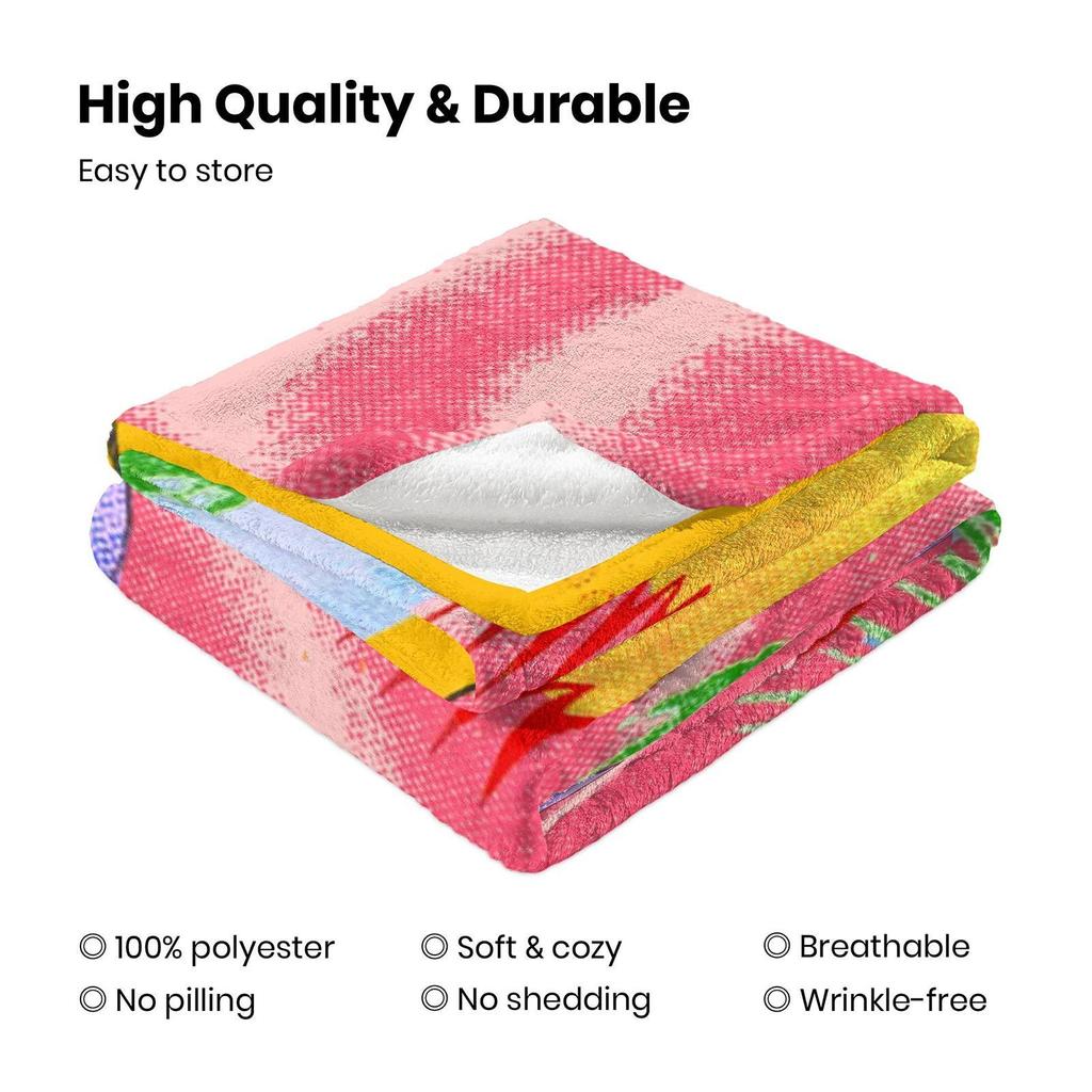 Buy Bad Rabbit Flannel Blanket Singer Printed Plush Bed Blanket Throw ...