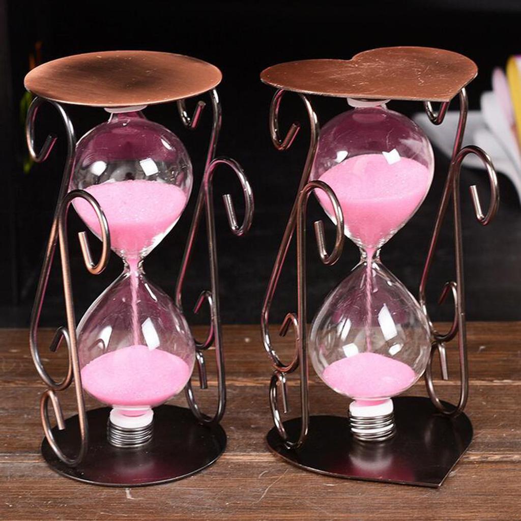 Buy Heart-shaped Round Copper Art Hourglass European Style Color Crafts ...