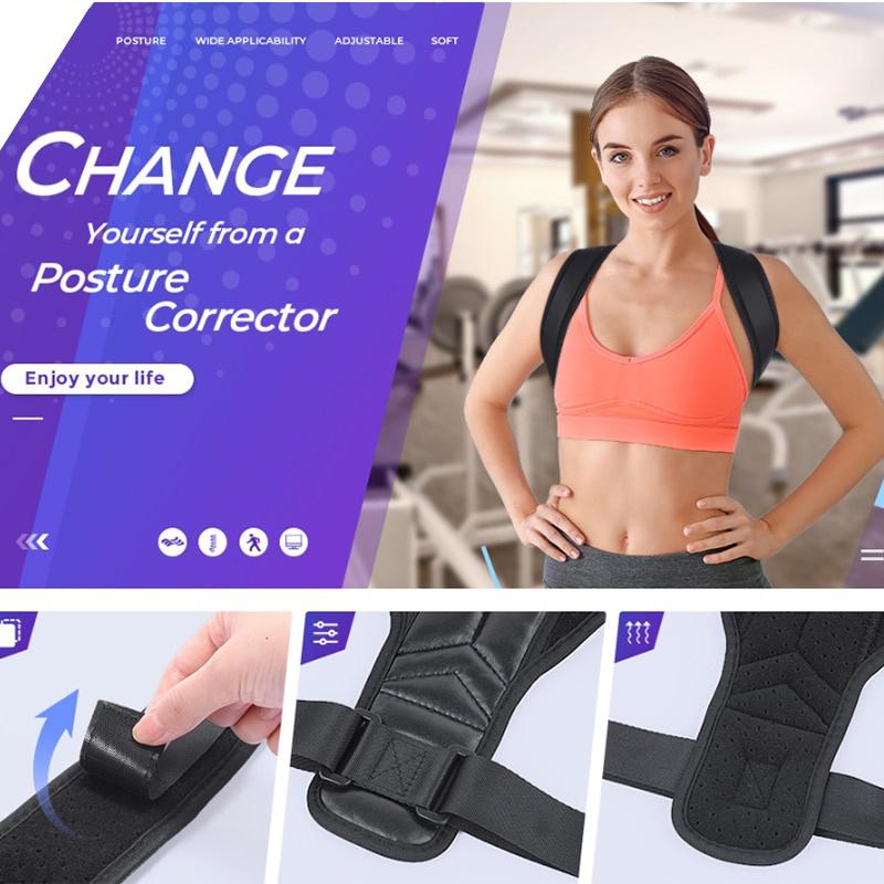 Buy Adjustable Posture Corrector for Men and Women - Posture Brace ...