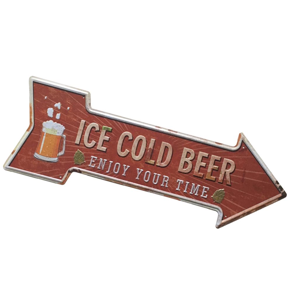 Buy Retro Style "Welcome" Coffee Cafe Arrow Shaped Cast Iron Painting ...