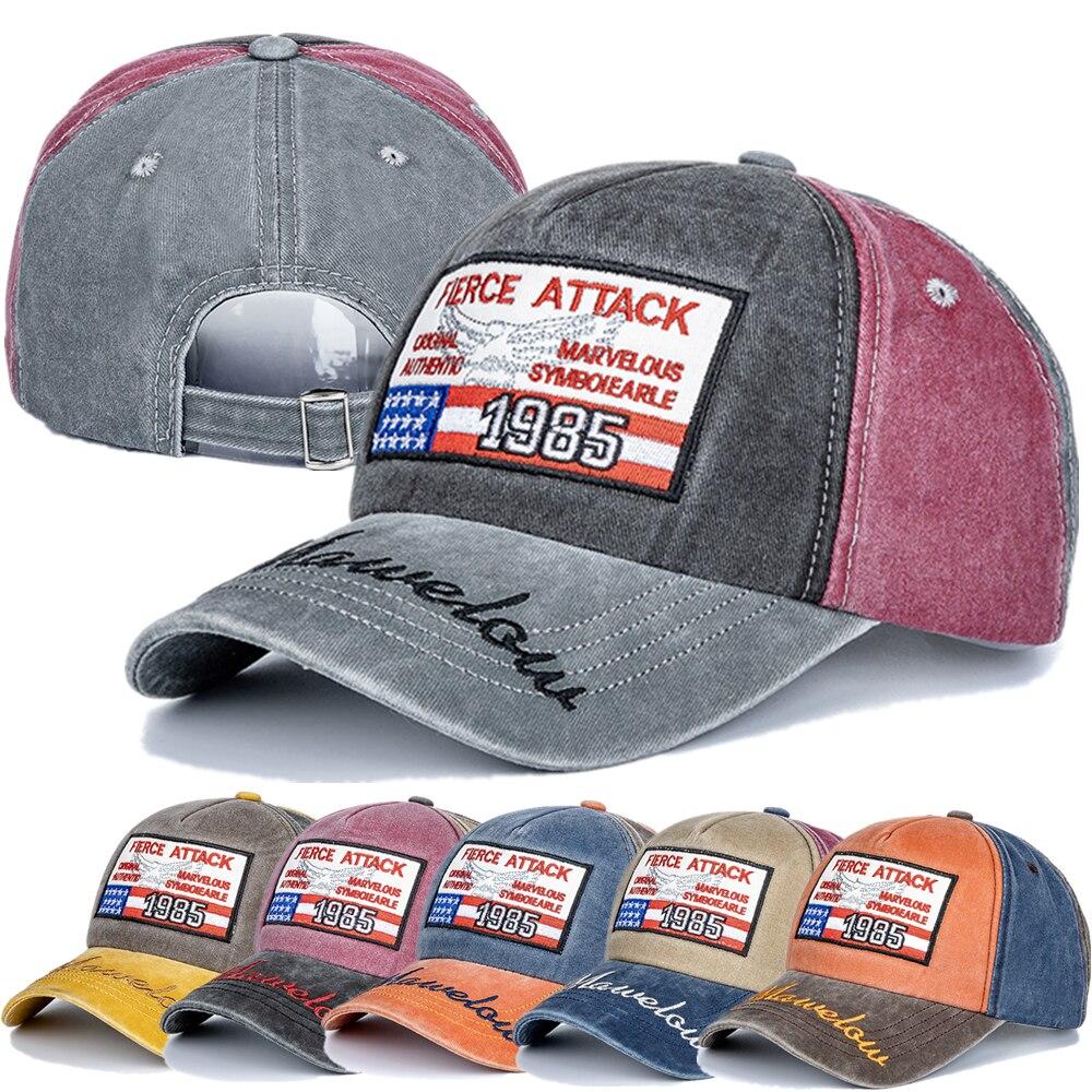 Buy New Unisex Washed Cotton Cap Letter Embroidery Baseball Cap Men ...