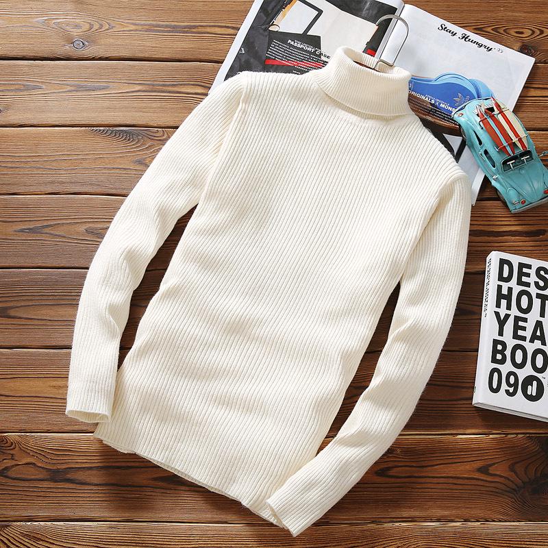 Buy Male Sweater Pullover Casual Solid Color Sweaters Comfortable ...