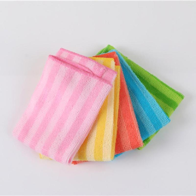 Buy 5pcs 30 X 30cm Microfiber Dishcloth Square Kitchen Washing Cleaning ...