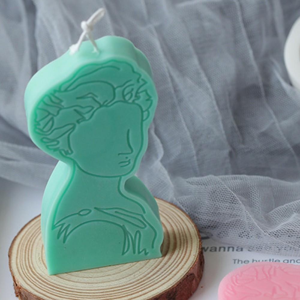 Buy Mold Female Character Aromatherapy Candle Making Mould Portrait ...