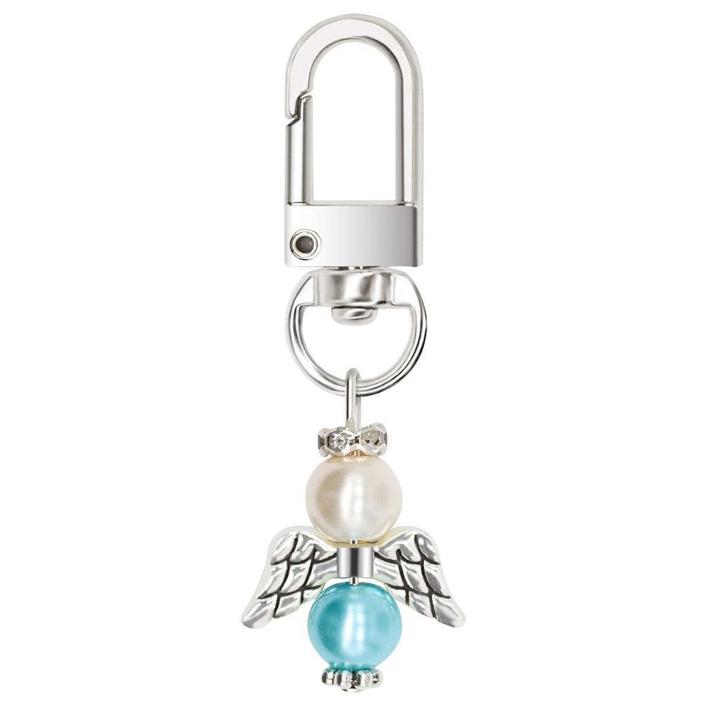 Cheap Angel Keychain Ring White/Blue Key Chain Baby Shower Favors ...