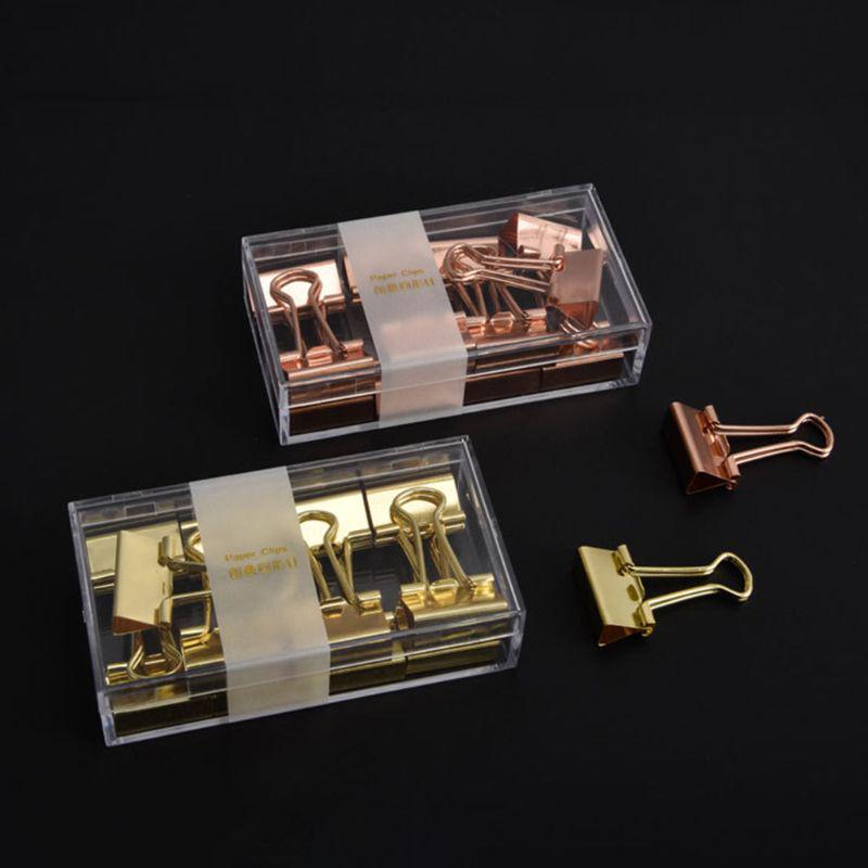 16pcs 19mm Mini Metal Binder Clip Paper Pile Photo Message Ticket Notes ...