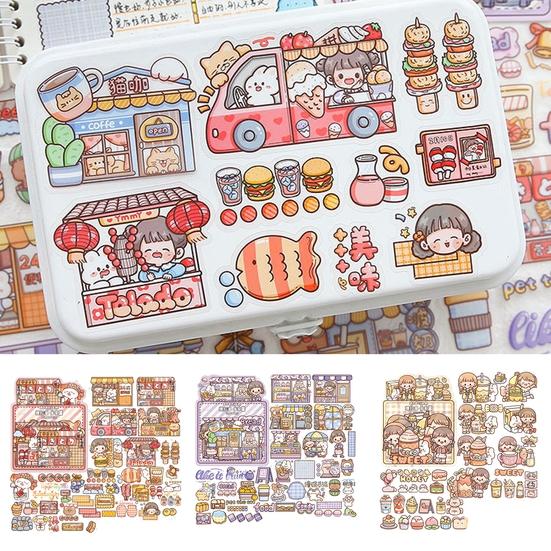 Cute Stationery Stickers Waterproof Lovely DIY Vinyl Art uygun fiyatlı ...