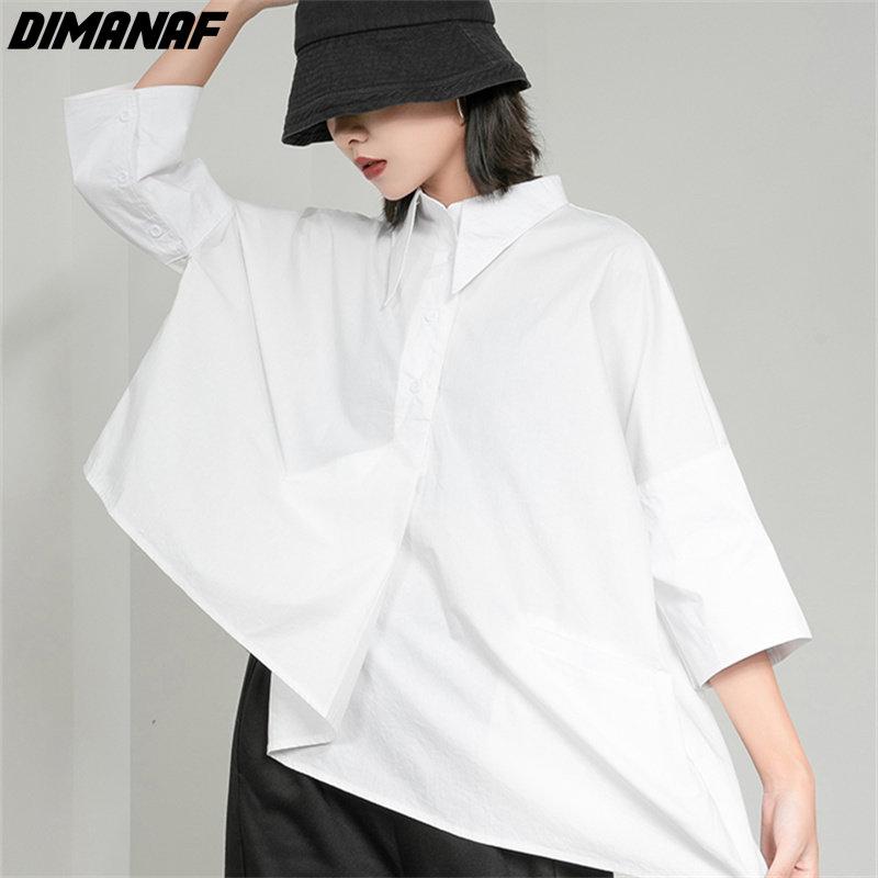 Dimanaf 2023 Летняя стильная блузка больших размеров, повседневная ...
