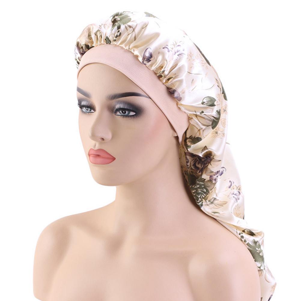 Buy 1pc Sleeping Hat Printing Nightcap Head Protector Head Wrap ...