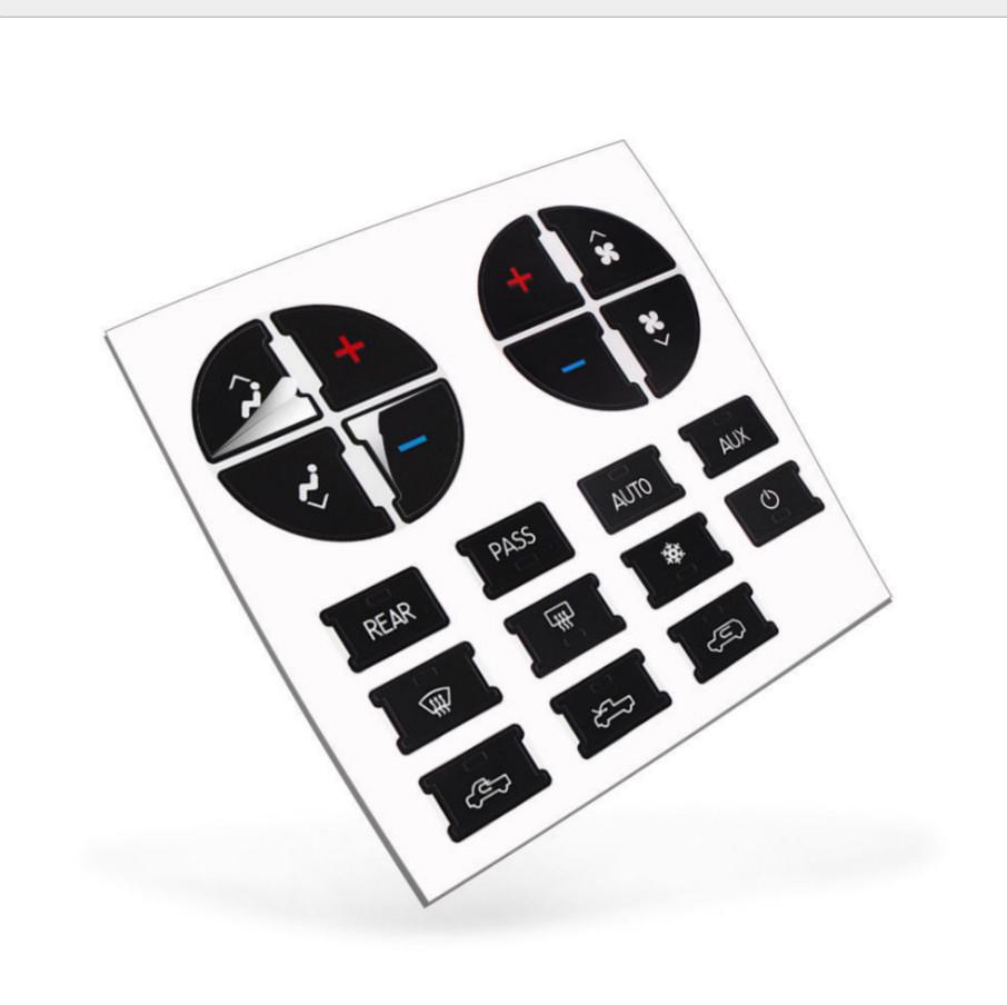 Buy Auto Car Sticker AC Climate Control Button Sticker Panel Button ...