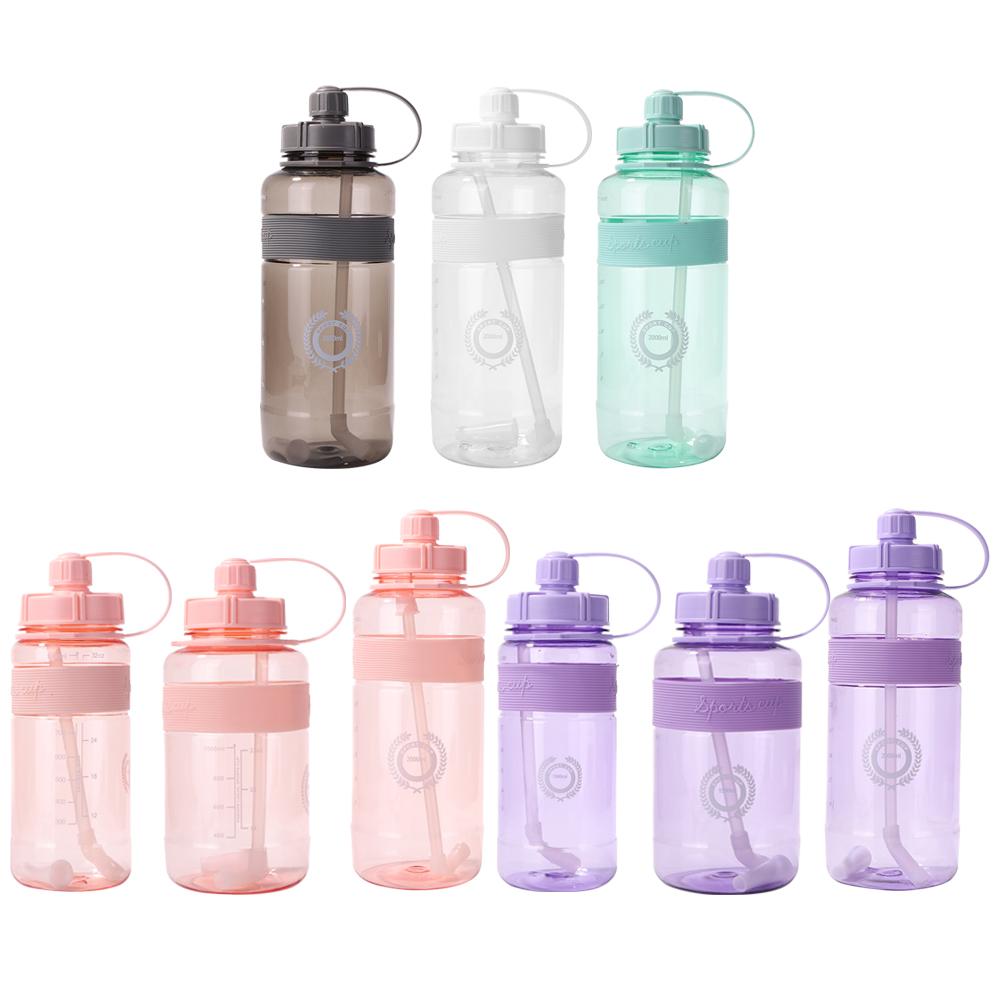 Buy Colored Plastic Handy Women Summer Gym Water Bottle Straw Large Capacity at affordable ...