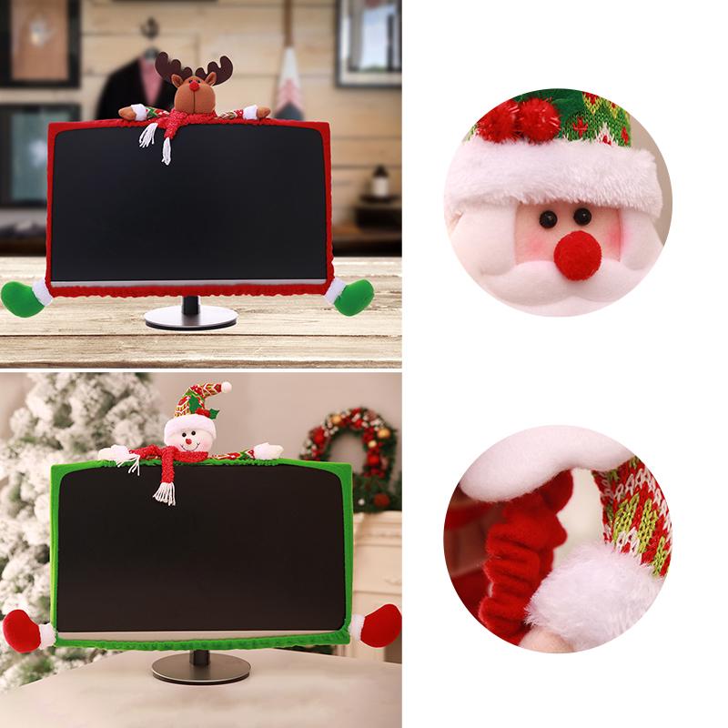Buy Desktop PC Screen Edge Cover 9-27inch Xmas Decor Border Cover ...