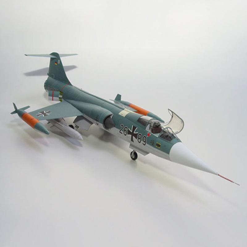 Amerikan F-104g Star Fighter Kağıt Model Fighter Askeri Fan Uçak El ...