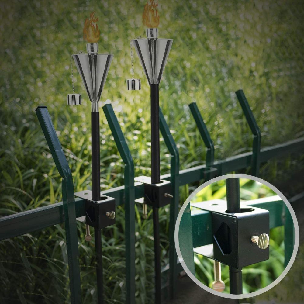 Cheap 4pcs Black Fastening Outdoor Pole Clip Decorative Rack Dual-Use ...