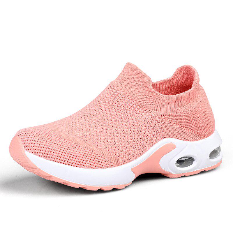 Buy Women Walking Shoes Flat Platform Slip On Mesh Wedge Sneakers ...