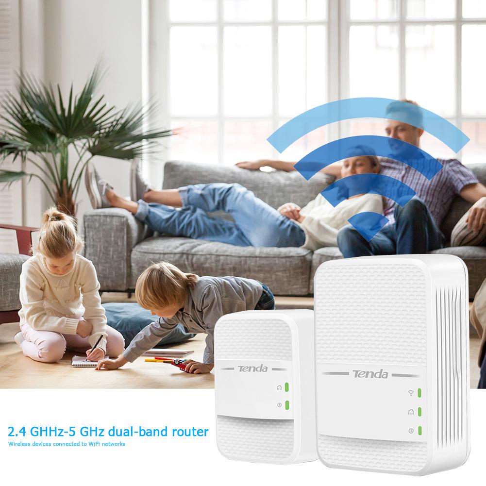 Buy Tenda PH10 1 Pair 1000Mbps Powerline Network Adapter 2.4G 5G WIFI ...