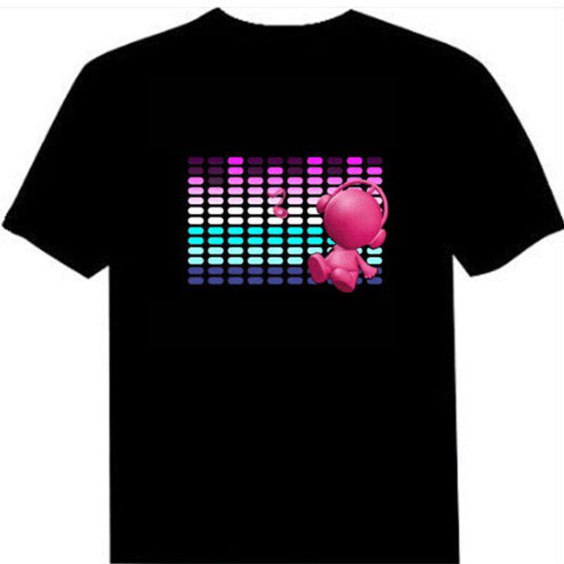 Buy Led T Shirt Men Party Rock Disco DJ Sound LED T Shirt Light Up ...
