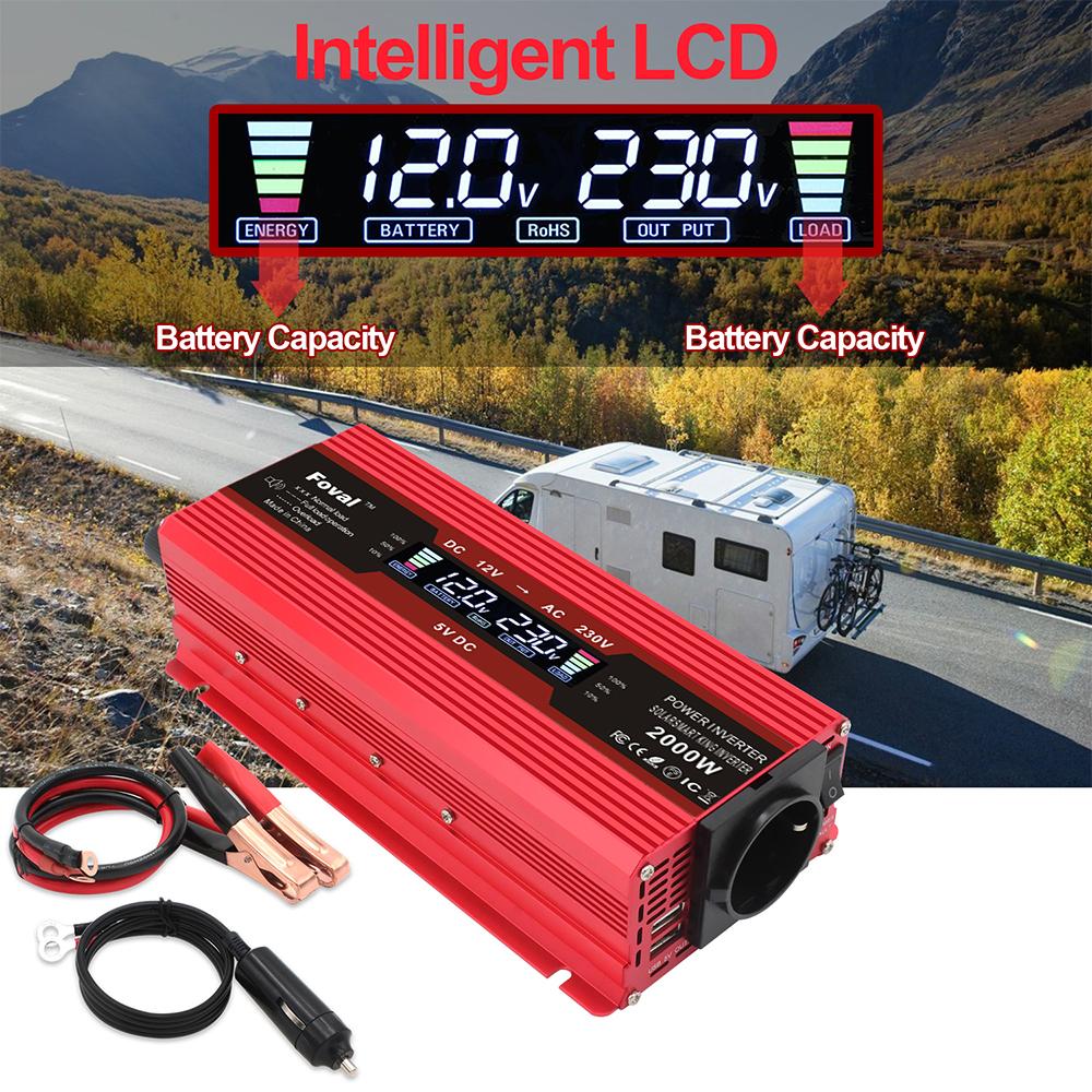 Buy LCD screen power Inverter 300W/6000W/9000W Voltage Convertor ...