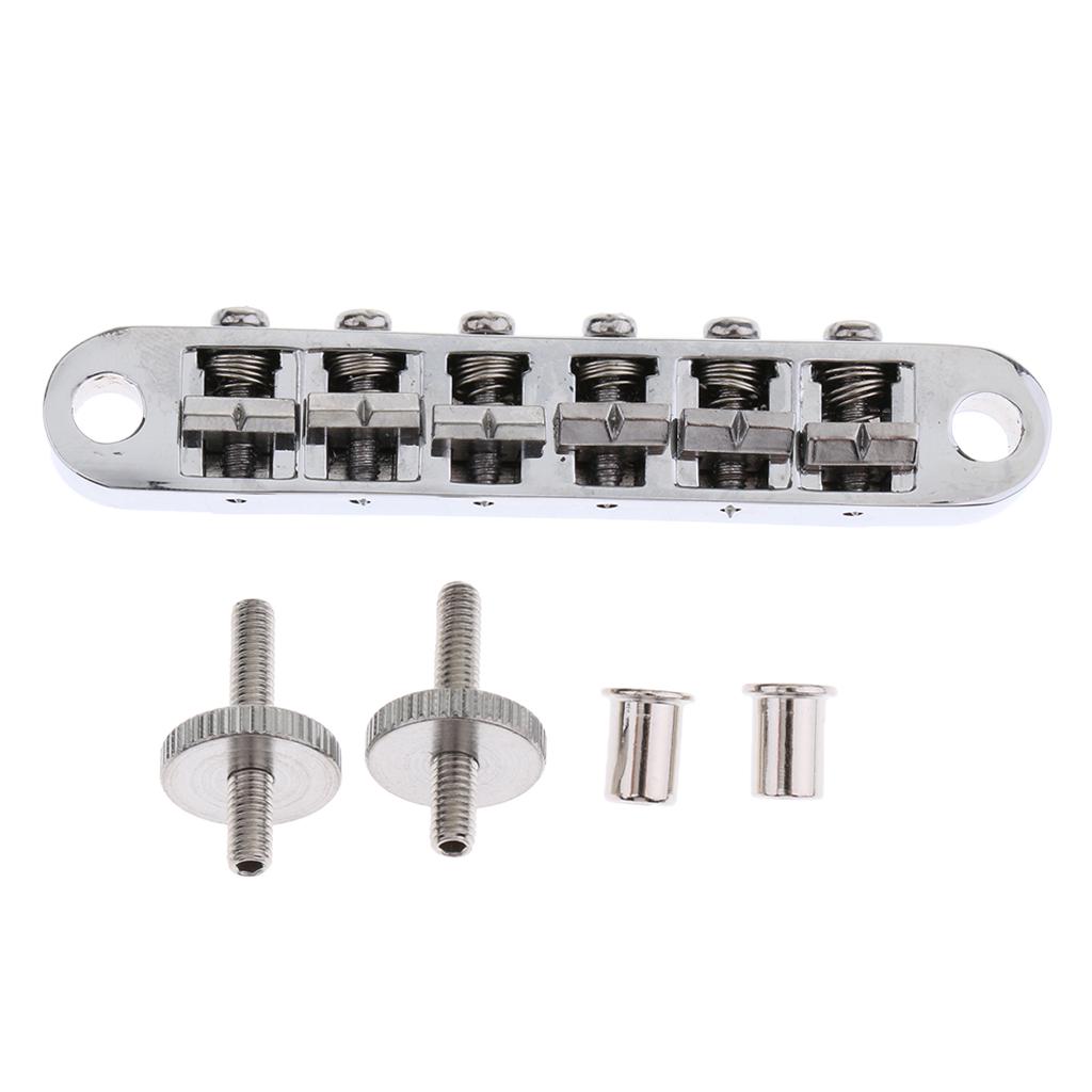1 Set Electric Jazz Guitar Bridge with Screws uygun fiyatlı satın alın ...