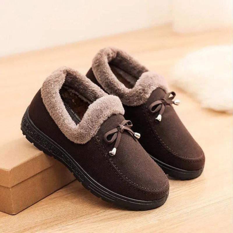 Buy Winter Cotton Shoes Cloth Shoes Women's Flannel Surface Plus Velvet ...