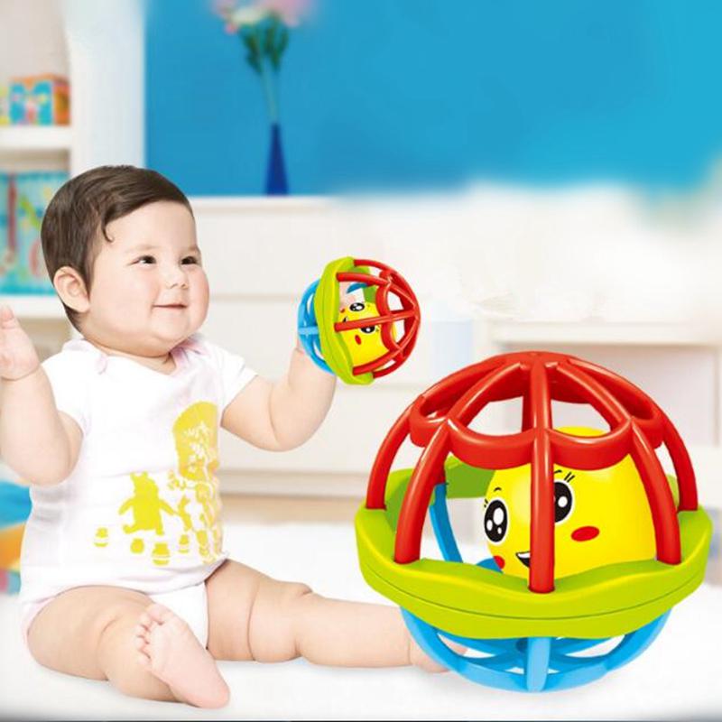 Buy Infant Rattle Ball Teether Grasping Activity Toy Bendy Ball with ...