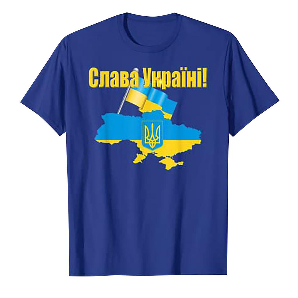 Buy Men Spring And Summer Ukraine Ukrainian Flag Ukrainians Gift O-neck ...
