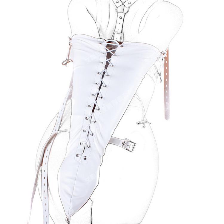 Buy Adjustable PU Leather Armbinder Restraints BDSM Bondage Handcuffs ...