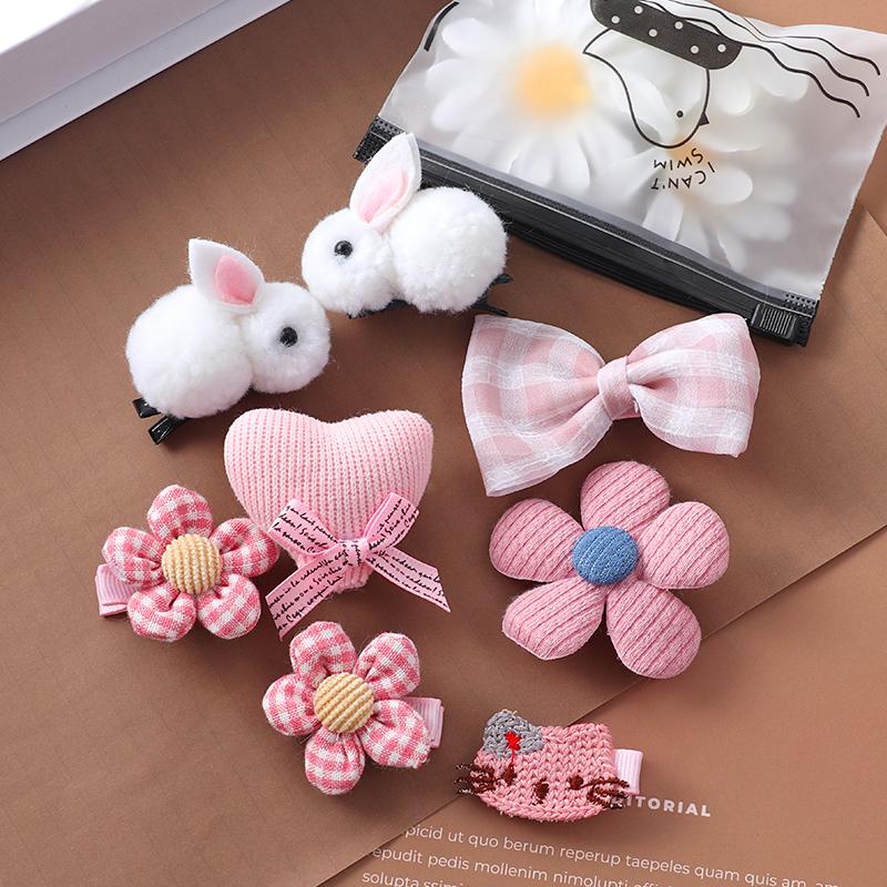 Buy 1Set Cute Cartoon Barrettes Children Fruits Bow Hairpins Girls ...