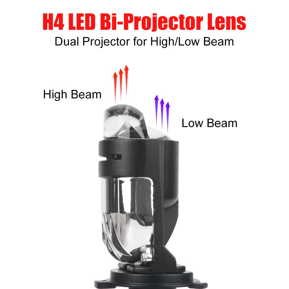 Cheap 2 Pcs H4 Hi-Lo Headlight High Power For Car Motorcycle LED Fog ...