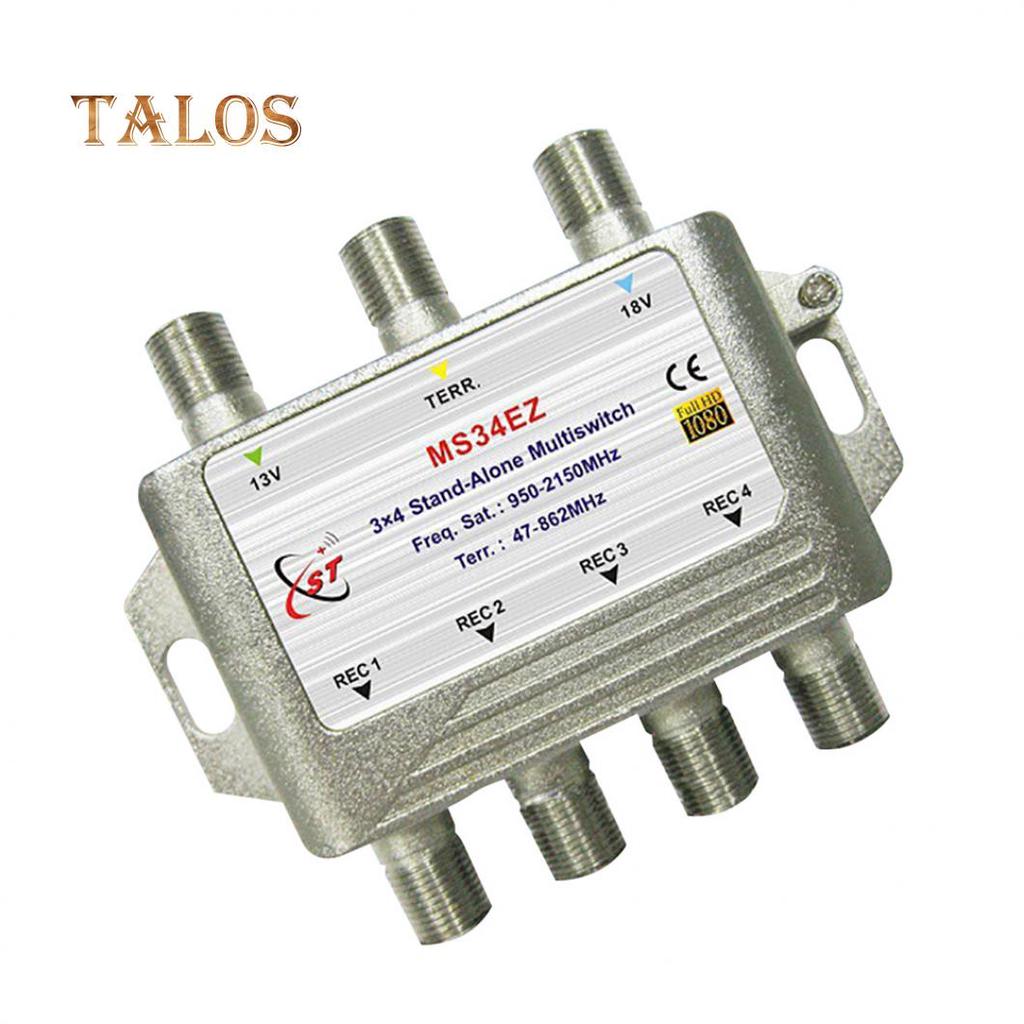 3x4 FTA TV LNB Switch Cascade Satellite Multiswitch Splitter for DVB-S2 ...