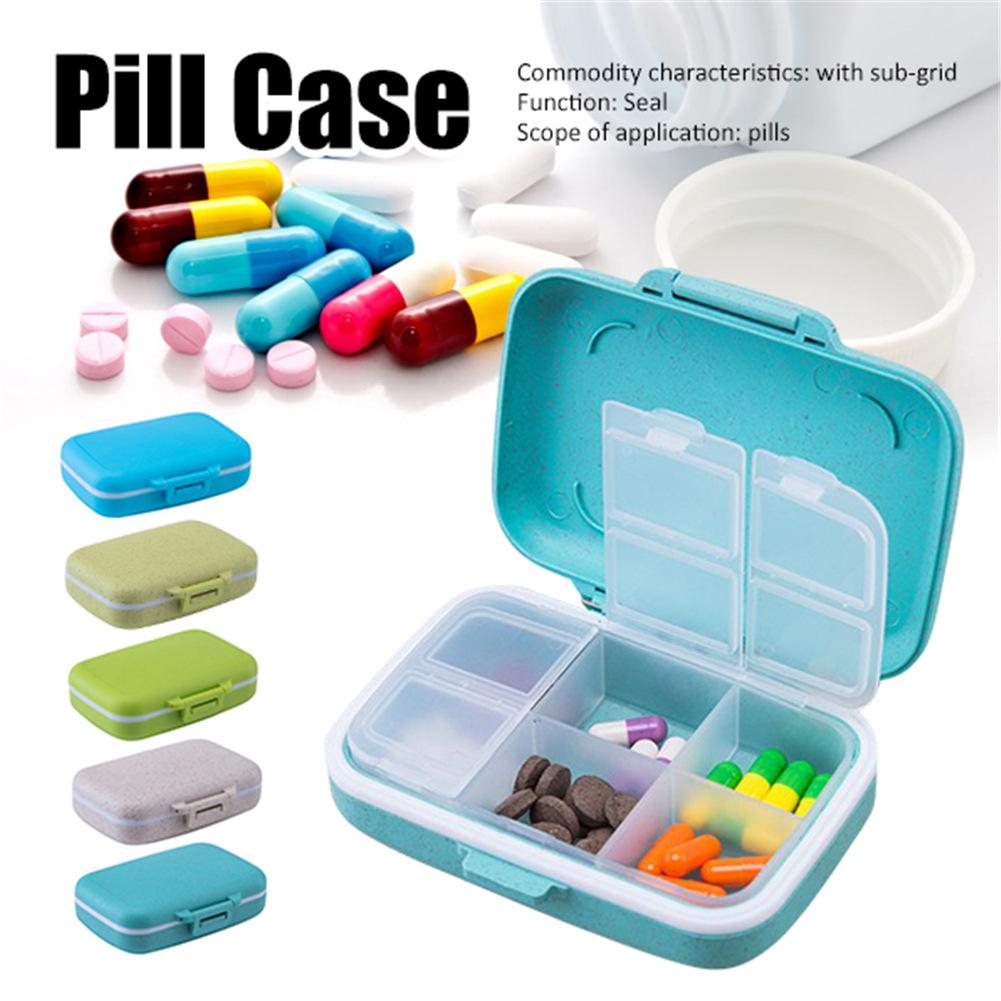 Buy Portable Drug Refillable Case Pill Case 6 Compartment Travel ...