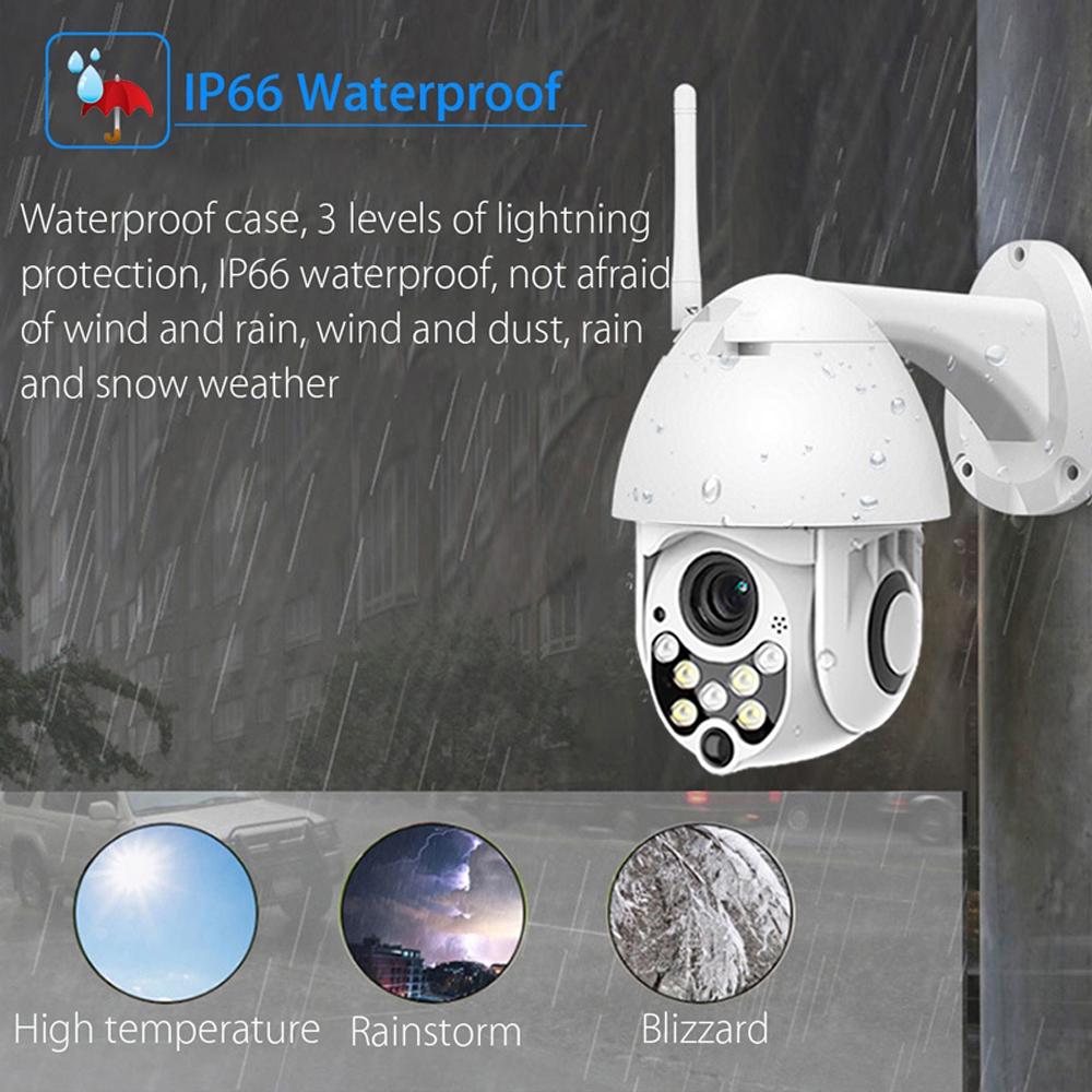 Outdoor Waterproof WiFi PTZ Pan Tilt 1080P HD Security IP IR Camera ...