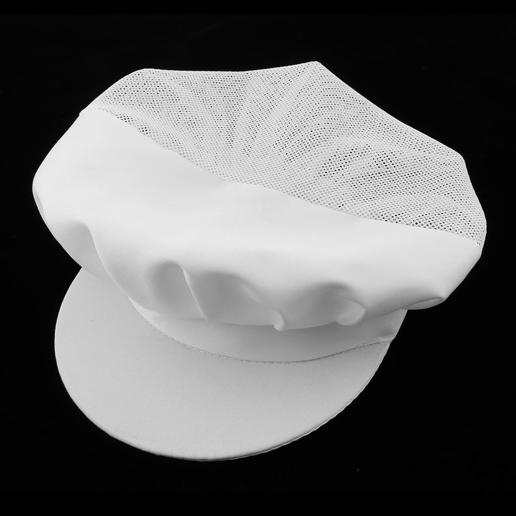 Adjustable High Elastic Cooking Chef Cap Unisex White Dustproof Hat ...