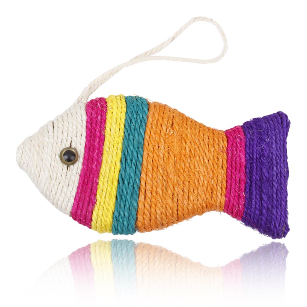 Buy Cat Kitten Scratching Board Fish Shape Sisal Scratch Scratcher Pet ...