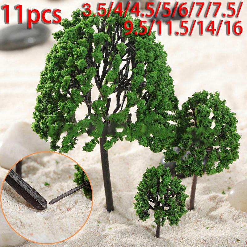 Buy 11pcs Set Scale Model Trees Train Railroad Layout Diorama Wargame ...