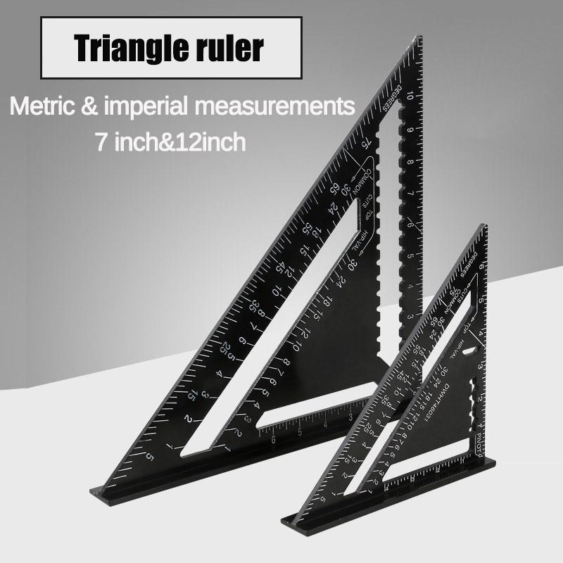 Buy Multifunction Aluminum Speed Square Triangle Ruler Protractor Miter ...