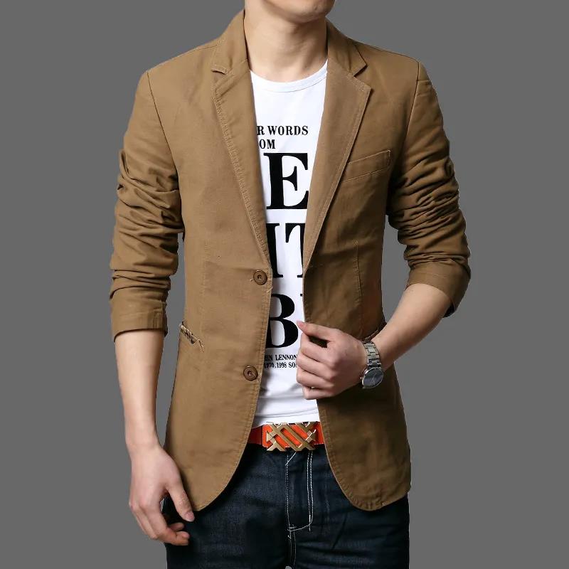 💰Compra online de Primavera outono Homens Blazer Moda Slim Blazer ...