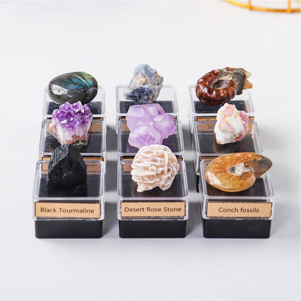 1Pc Natural Crystal Stone Ore Amethyst Cluster Energy Specimen Box ...